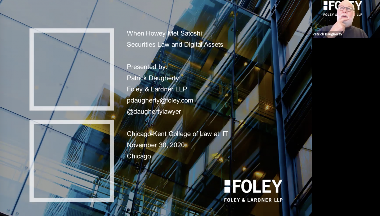 “When Howey Met Satoshi: Securities Law and Digital Assets” – Pat ...